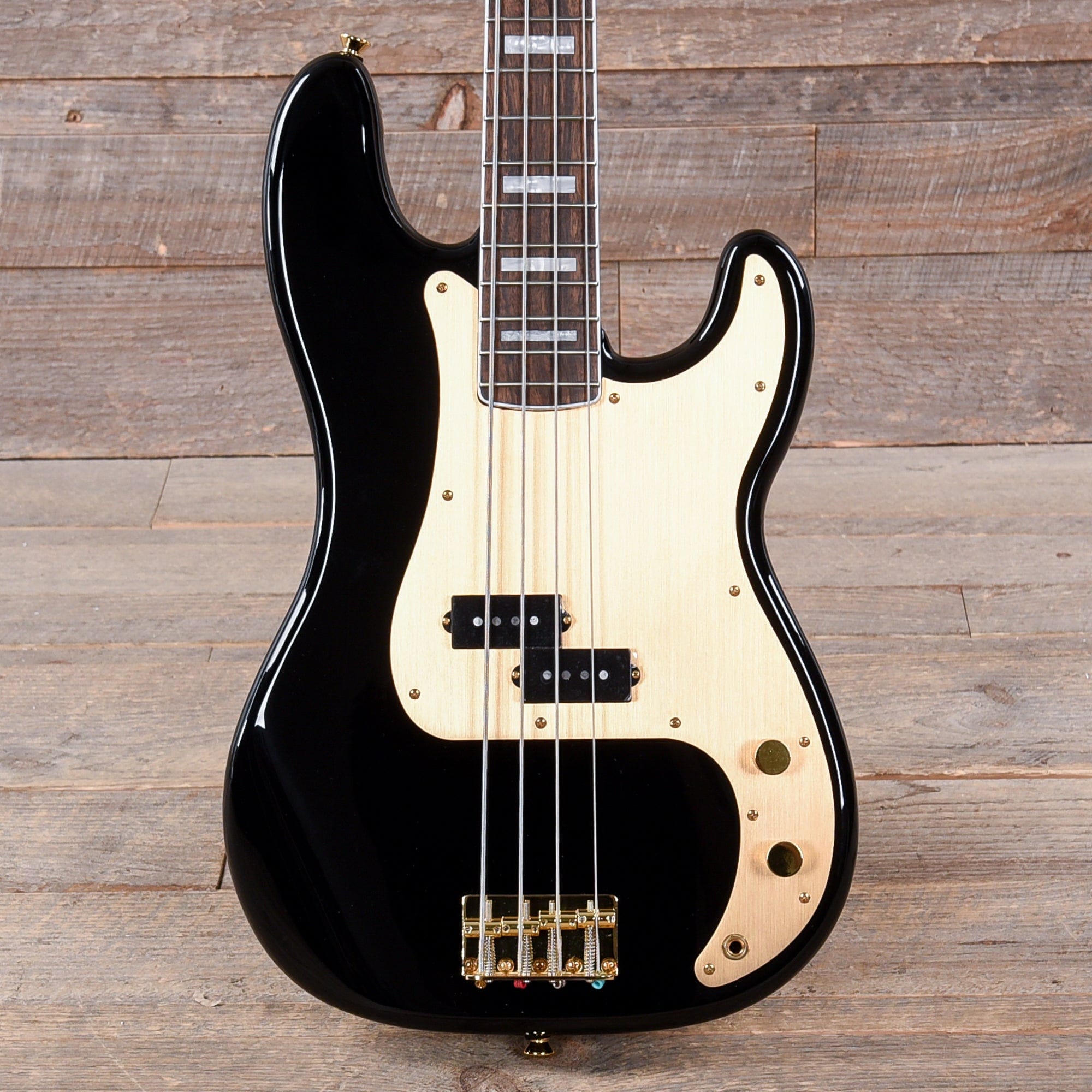 Squier 40th Anniversary Gold Edition Precision Bass Black w/Gold Anodi ...