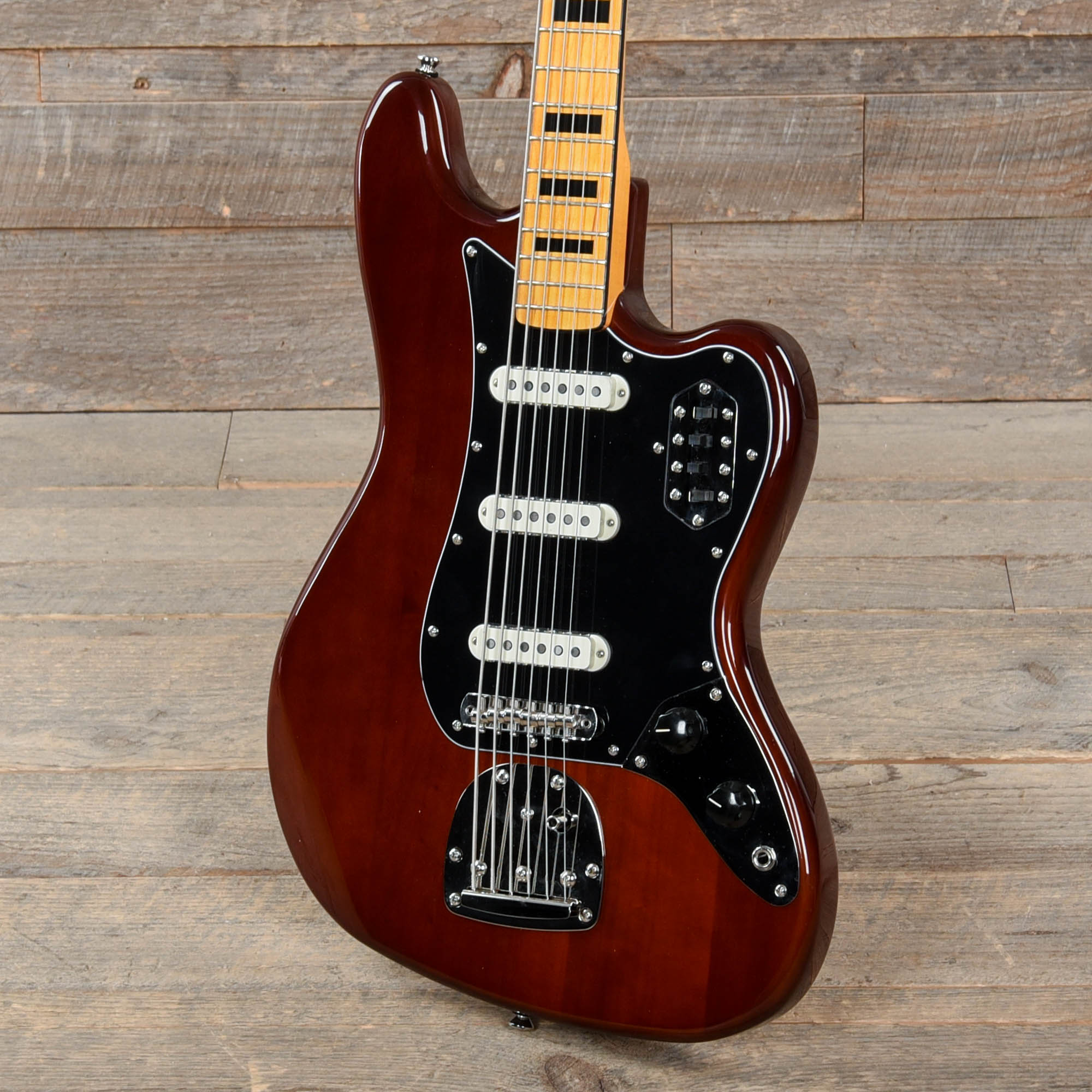 Squier Classic Vibe Bass VI Maple Neck Walnut w/Black Blocks/Binding ...