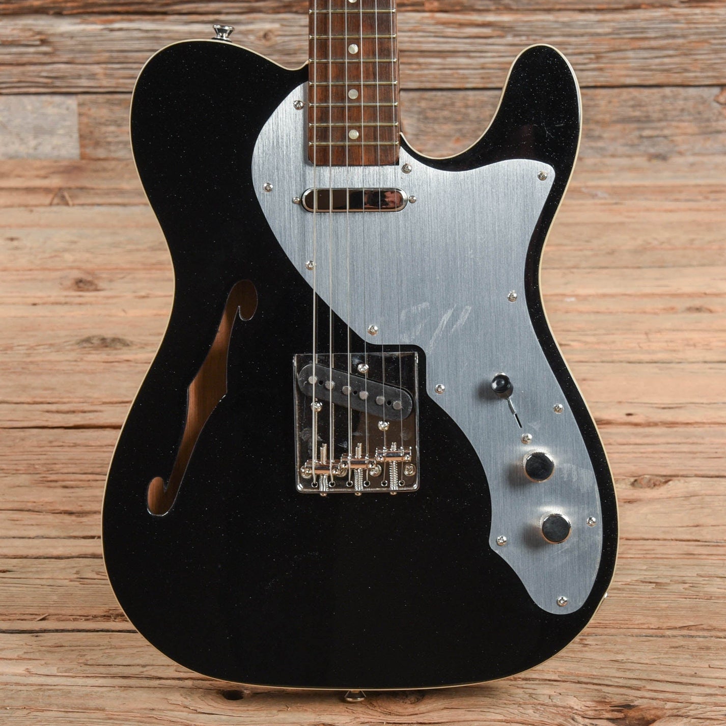 Squier Classic Vibe '60s Telecaster Thinline Black Metallic w/Silver A ...