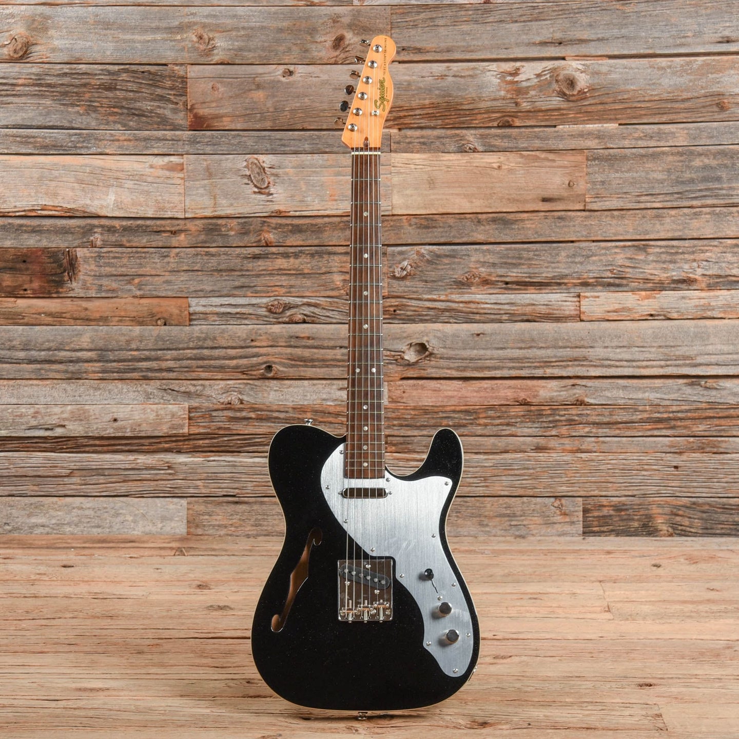 Squier Classic Vibe '60s Telecaster Thinline Black Metallic w/Silver A ...