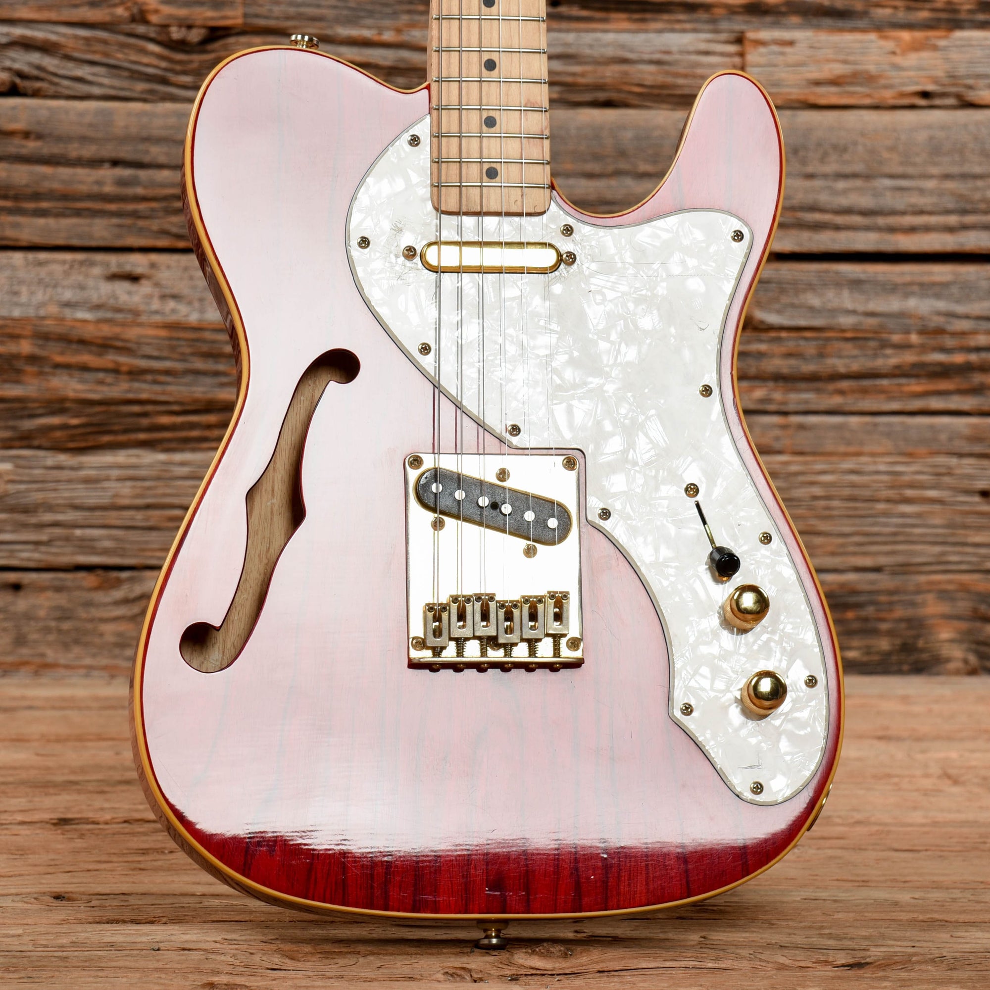 Squier Pro Tone Telecaster Thinline Crimson Red Transparent – Chicago ...