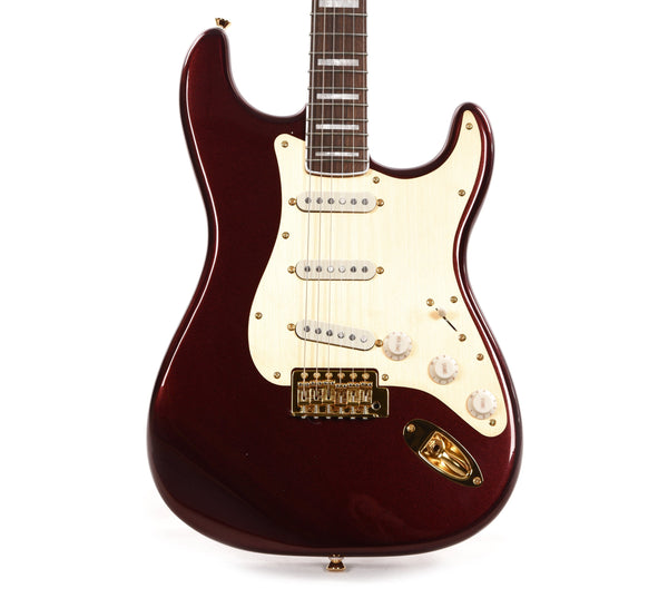 Squier 40th Anniversary Gold Edition Stratocaster Ruby Red Metallic w ...