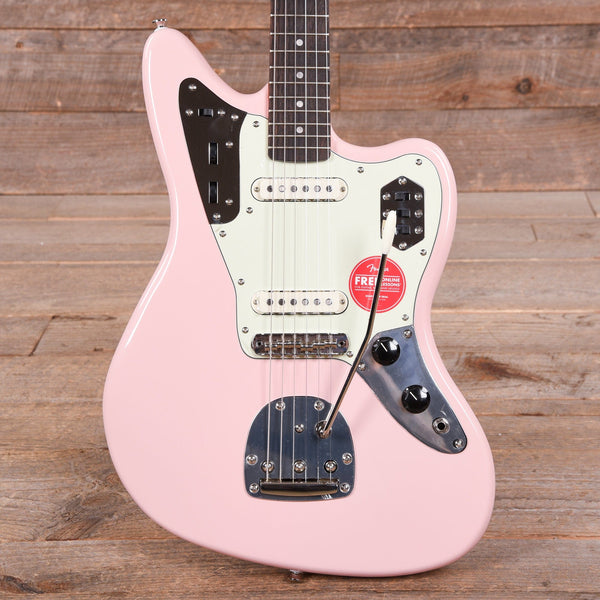 Squier Classic Vibe '60s Jaguar Shell Pink w/Matching Headcap & 3-Ply ...