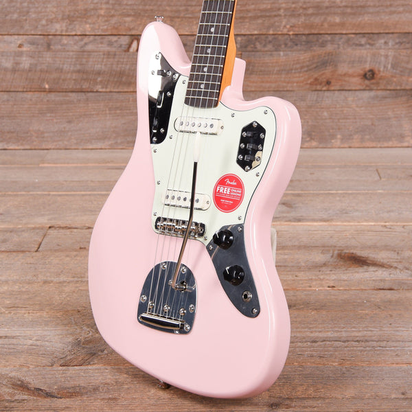 Squier Classic Vibe '60s Jaguar Shell Pink w/Matching Headcap & 3-Ply ...