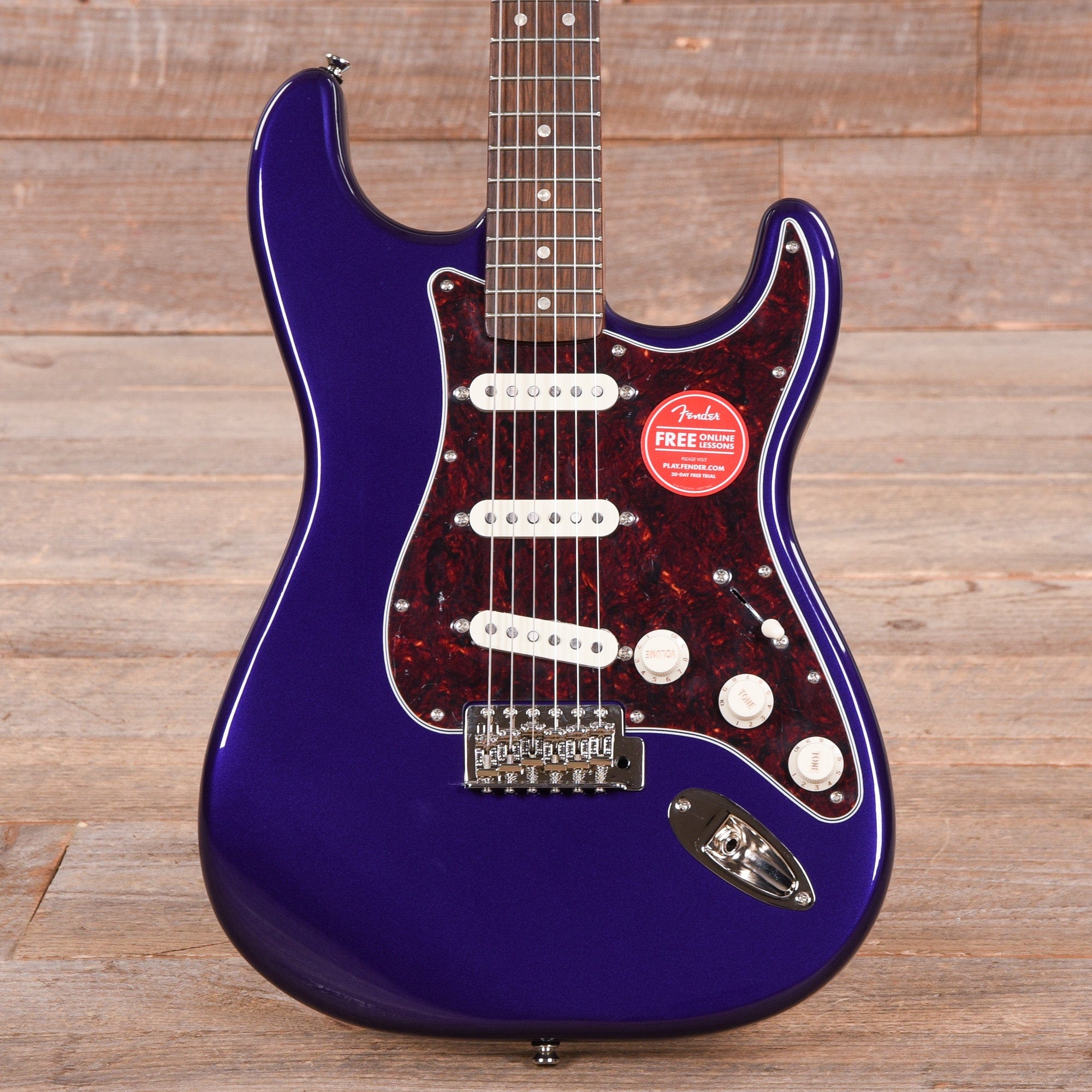 Squier Classic Vibe '60s Stratocaster Purple Metallic w/4-Ply Tortoise ...