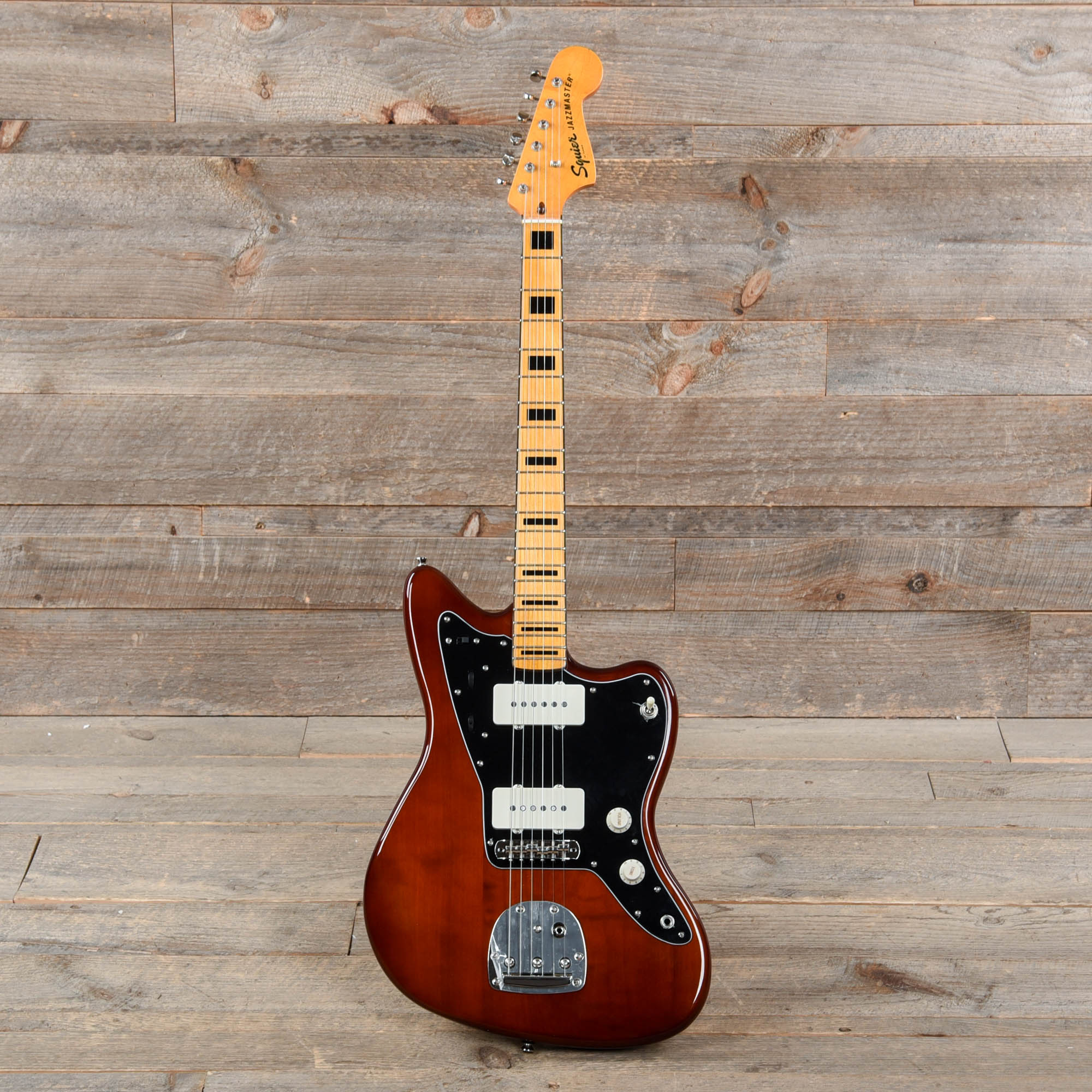 Squier Classic Vibe 70s Jazzmaster Maple Neck Walnut w/Black Blocks/Bi ...
