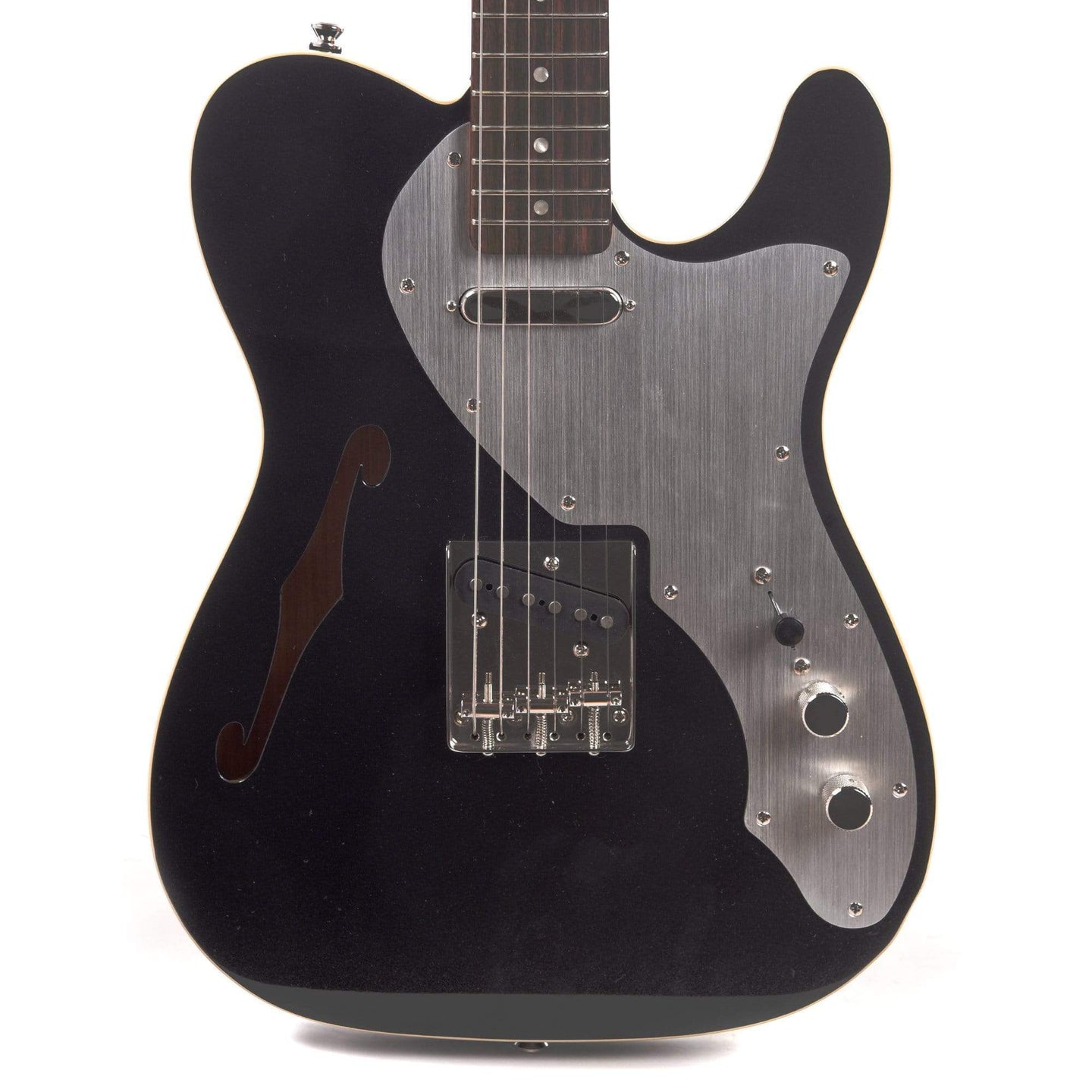 Squier Classic Vibe '60s Telecaster Thinline Black Metallic w/Silver A ...