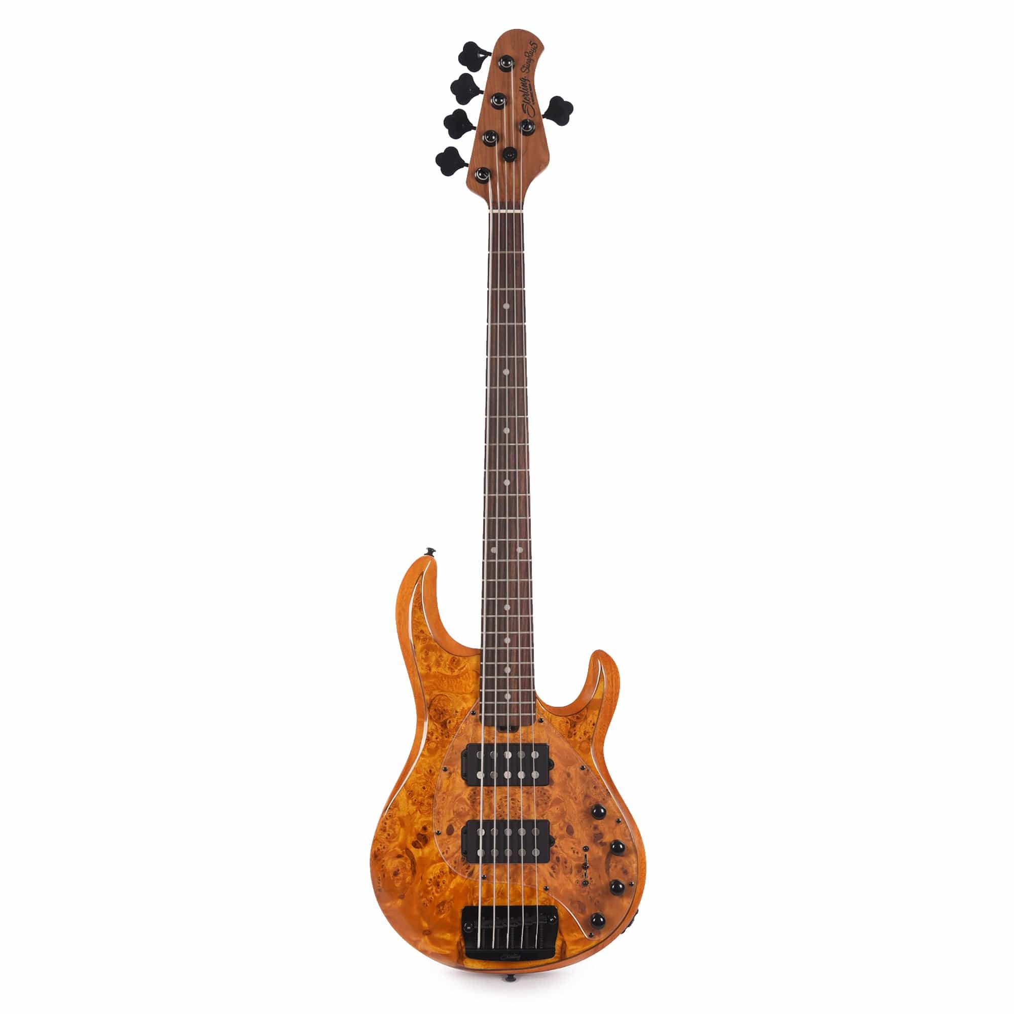 Sterling by Music Man StingRay RAY35 HH Poplar Burl Amber – Chicago ...