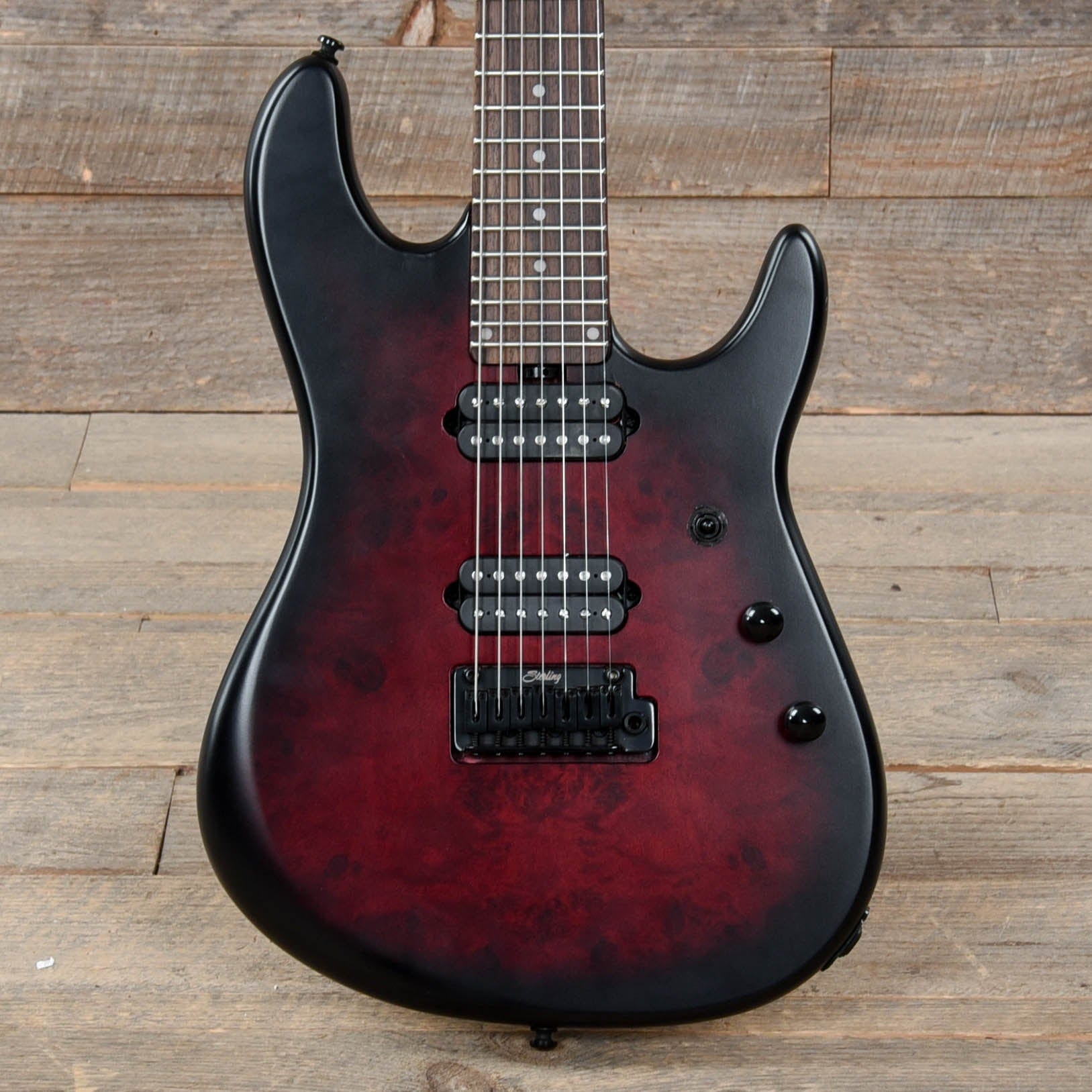 Sterling by Music Man Jason Richardson Cutlass 7-String Dark Scarlet B ...