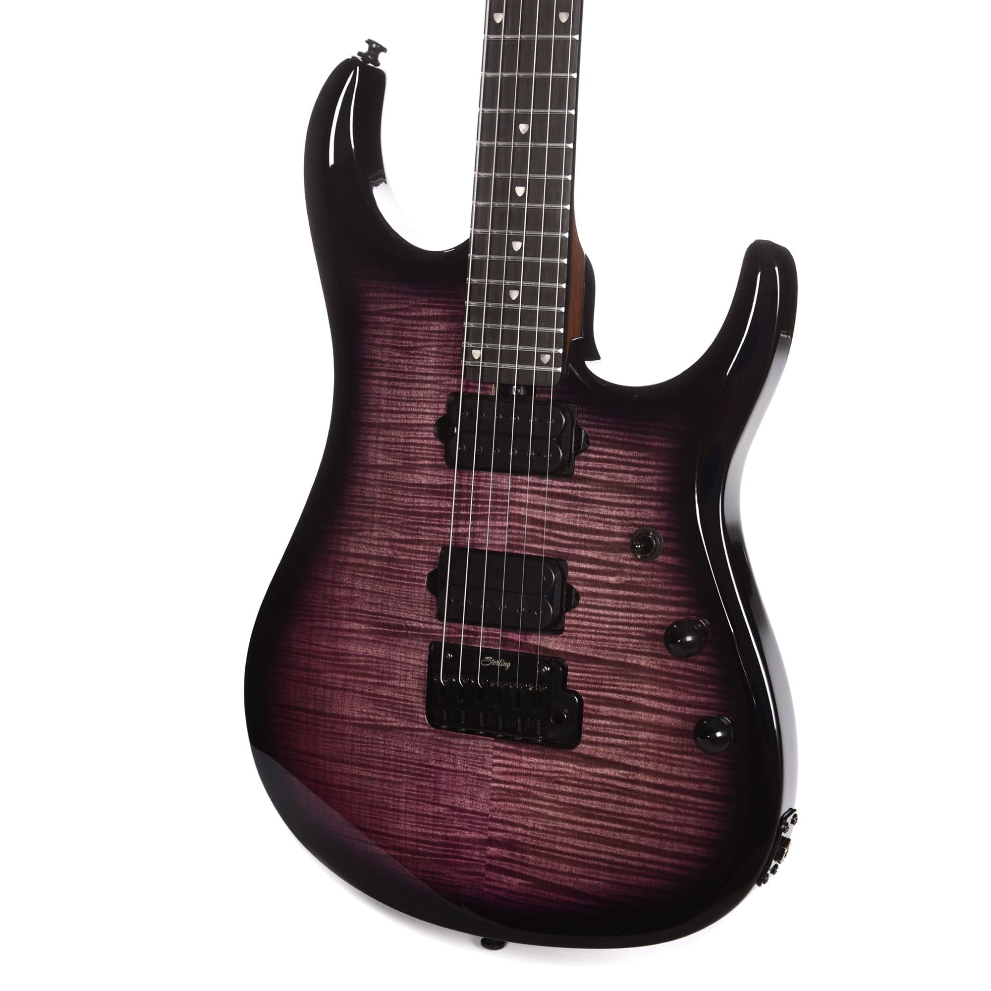 Sterling by Music Man JP15 Flame Top Eminence Purple w/DiMarzio Pickup ...