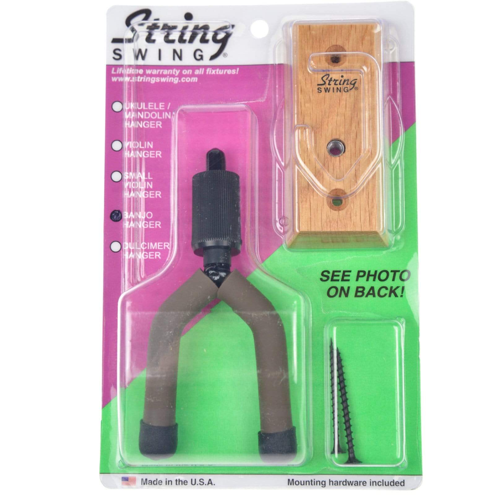 String Swing Hardwood Banjo Hanger - Oak – Chicago Music Exchange