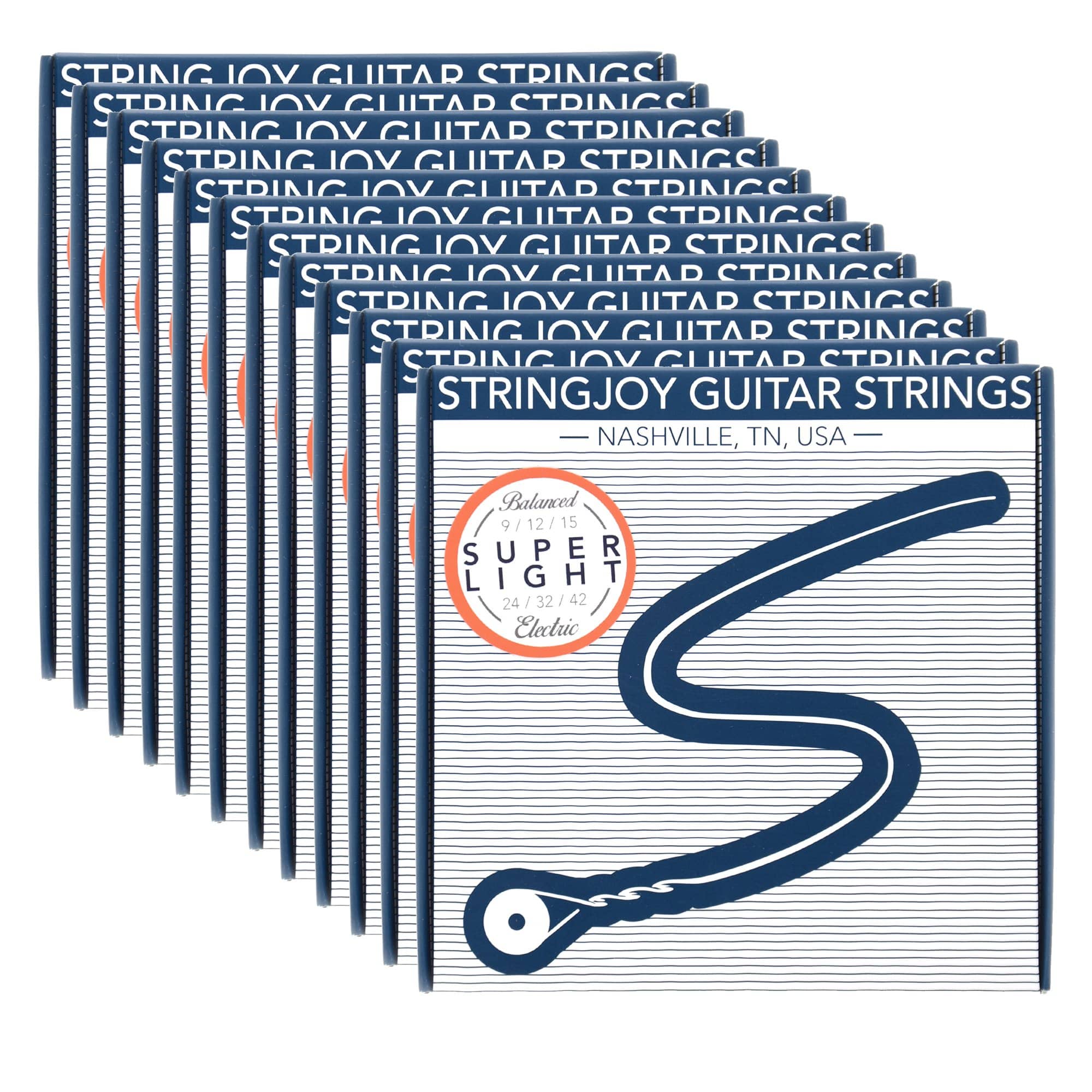 Stringjoy Electric Balanced Super Light Gauge 9-42 12 Pack Bundle ...