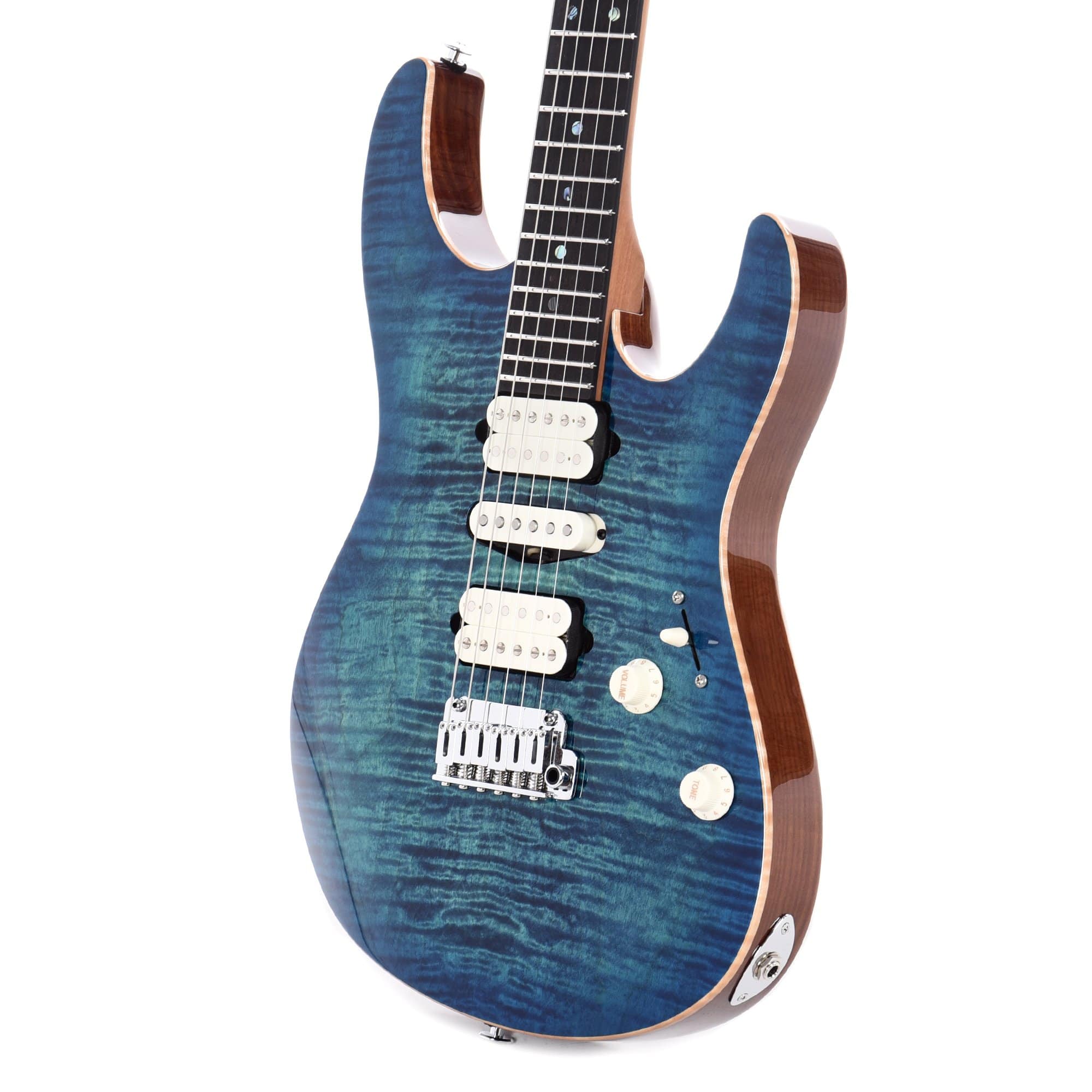 Suhr Custom "CME Spec" Modern Quilted Maple HSH Aqua Blue Burst ...