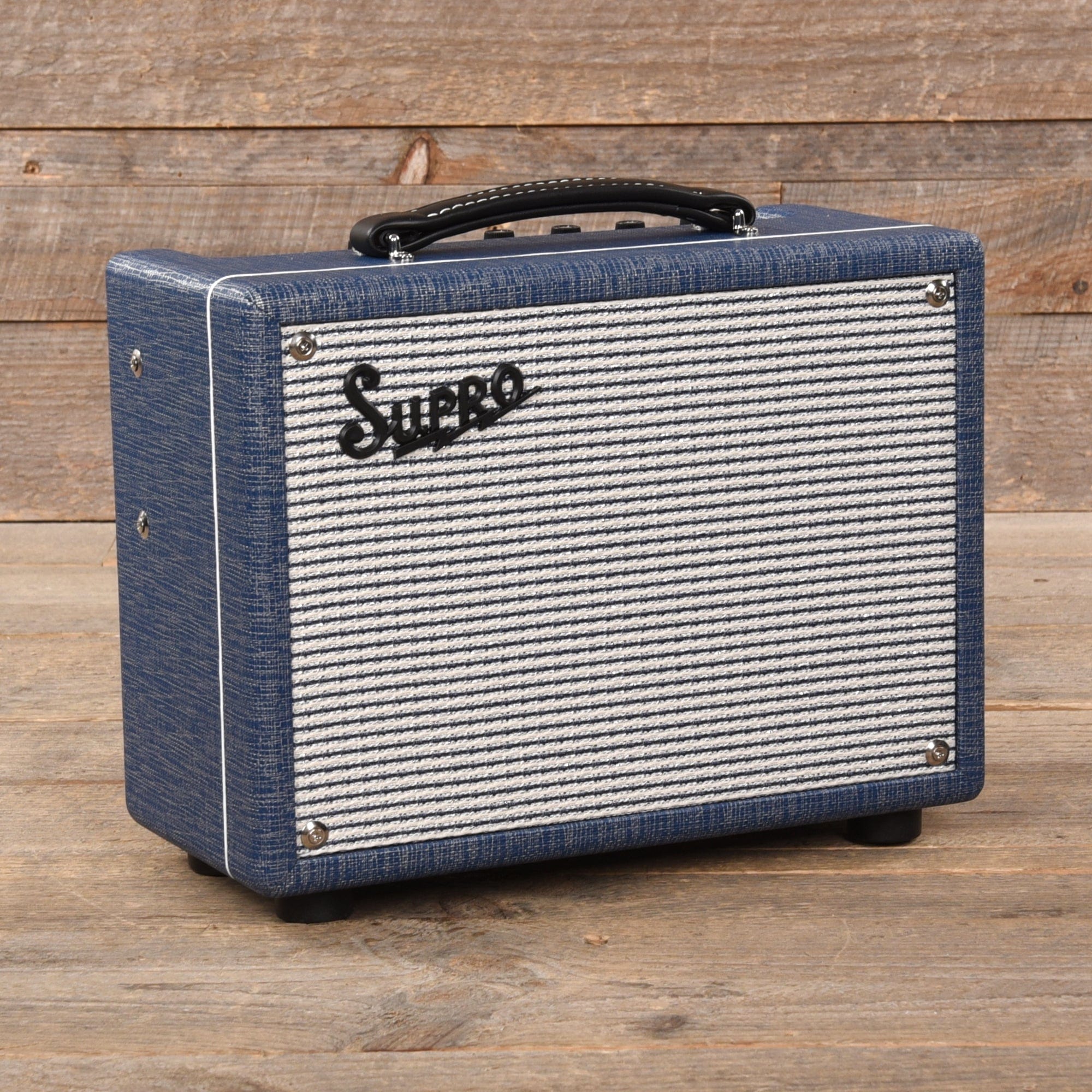 Supro '64 Reverb 5W 1x8" Combo Blue Rhino Hide – Chicago Music Exchange