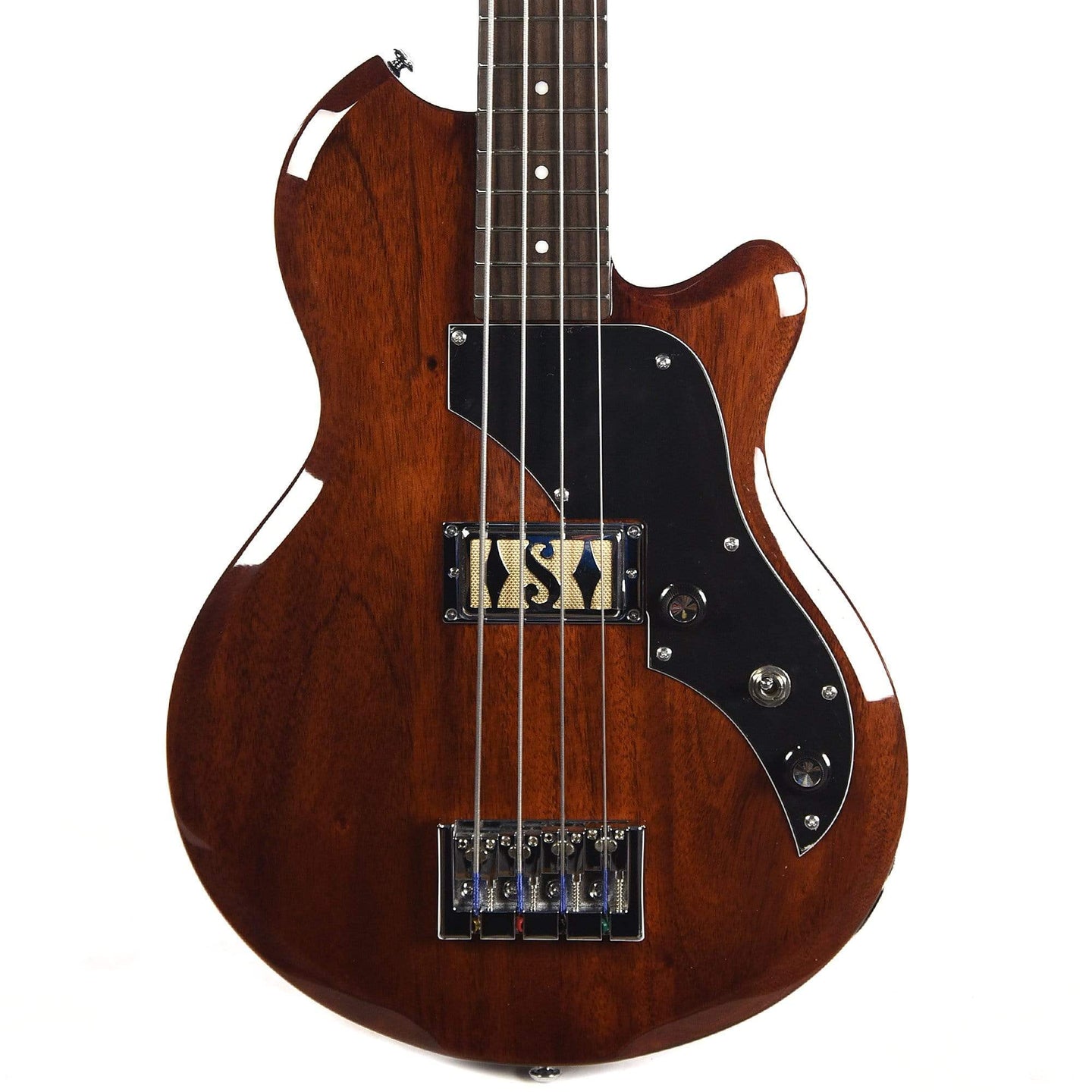 Supro Huntington I Bass Natural Mahogany w/Piezo Bundle w/ Supro 15' I ...