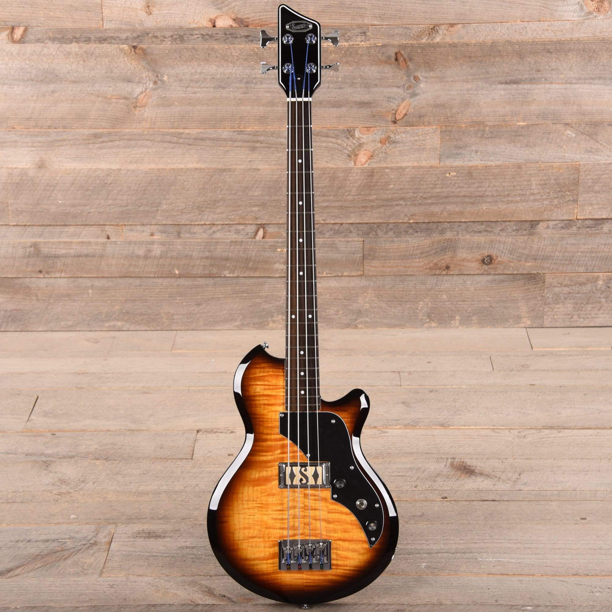 Supro Huntington I Bass Tobacco Sunburst w/Piezo – Chicago Music Exchange