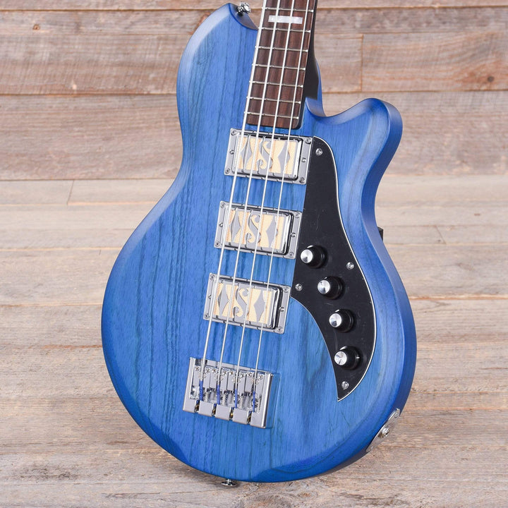 Supro Huntington III Bass Transparent Blue Ash w/Piezo – Chicago Music ...