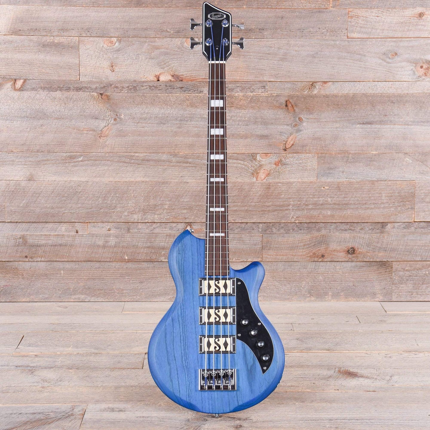 Supro Huntington III Bass Transparent Blue Ash w/Piezo – Chicago Music ...