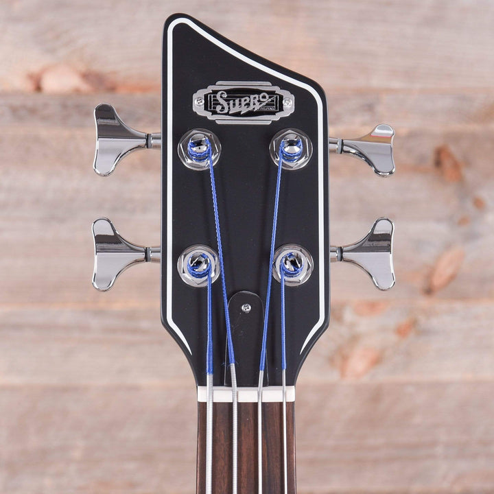 Supro Huntington III Bass Transparent Blue Ash w/Piezo – Chicago Music ...