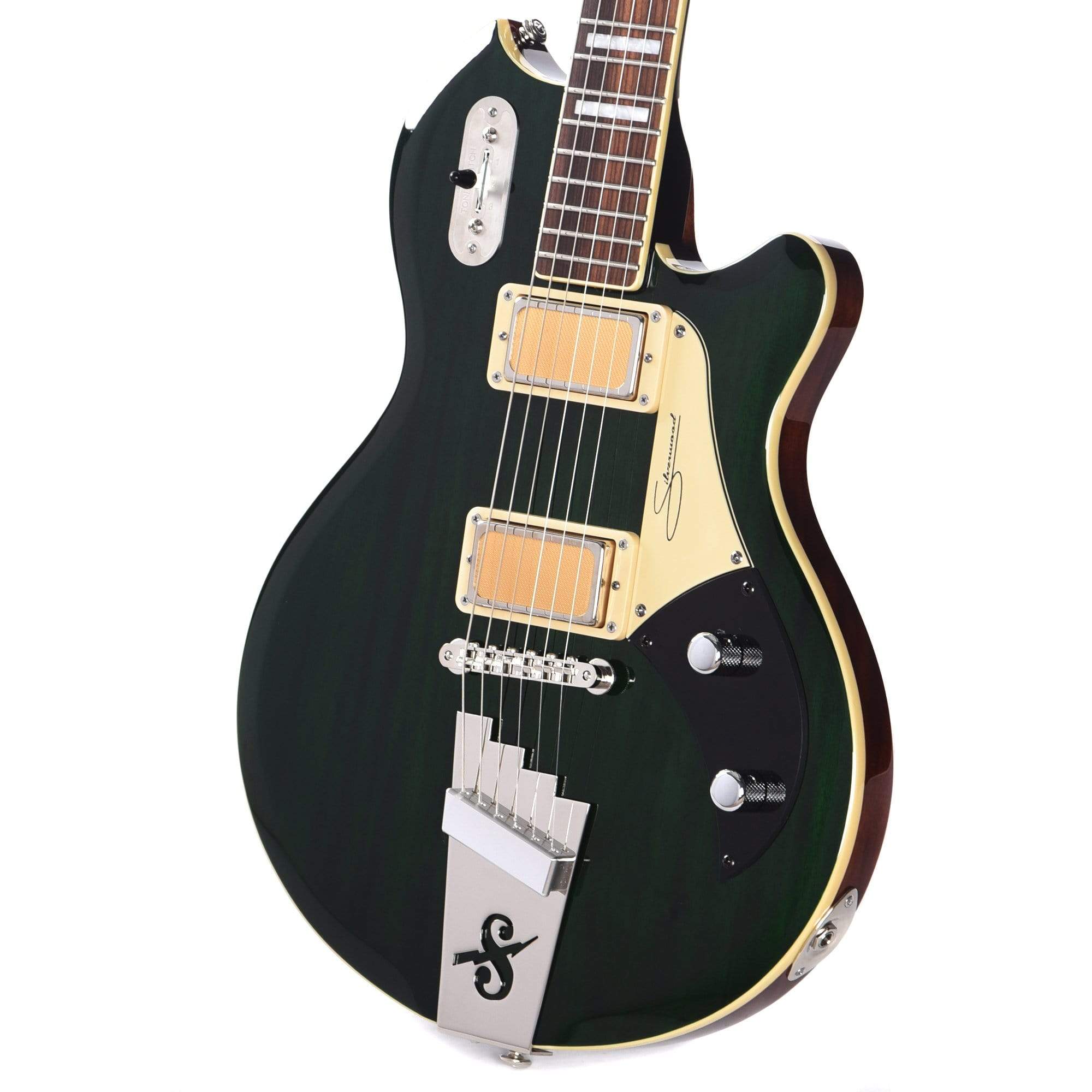 Supro 1296BG Silverwood Trans Racing Green – Chicago Music Exchange