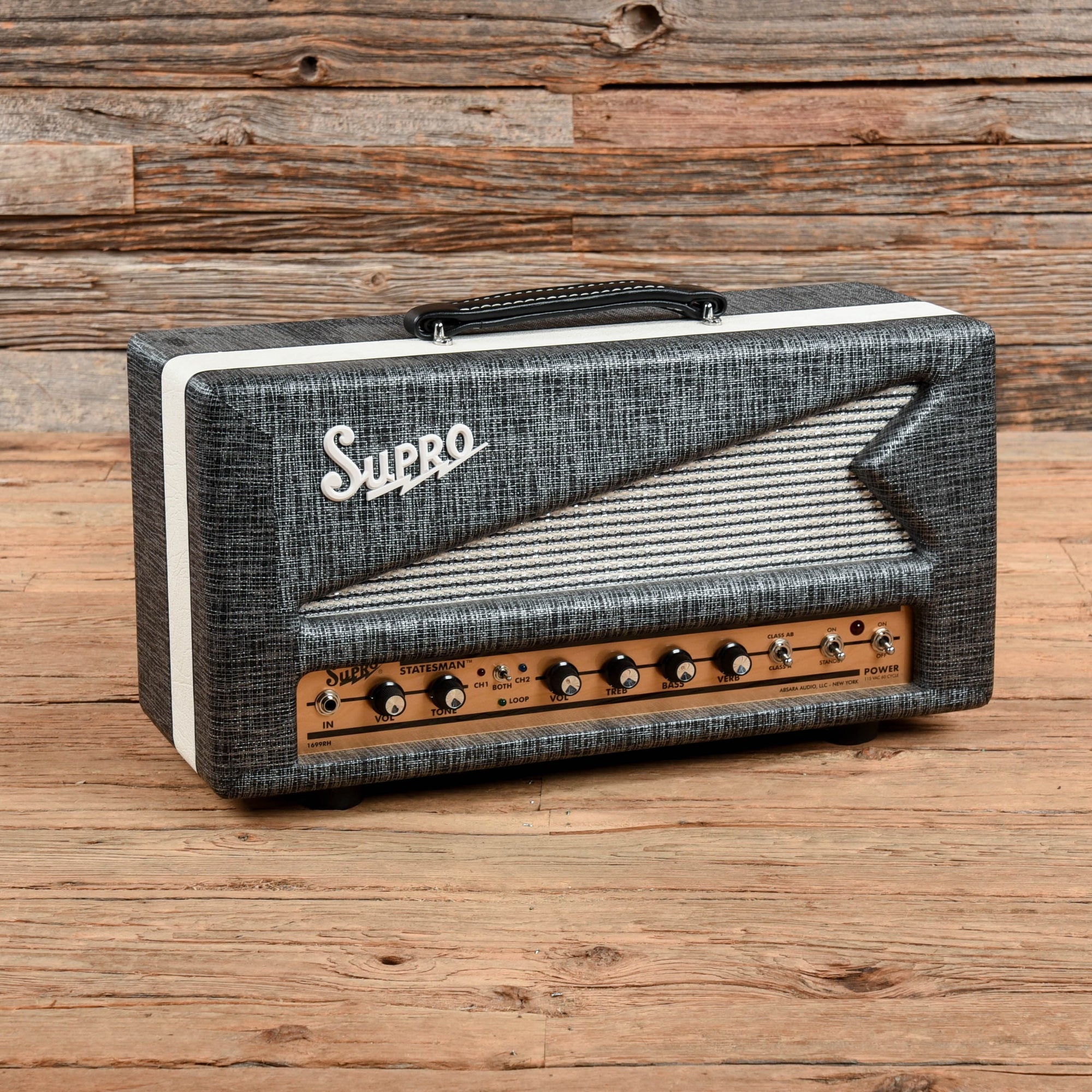 Supro 1699RH Statesman 2-Channel 50-Watt Tube Guitar Head – Chicago ...