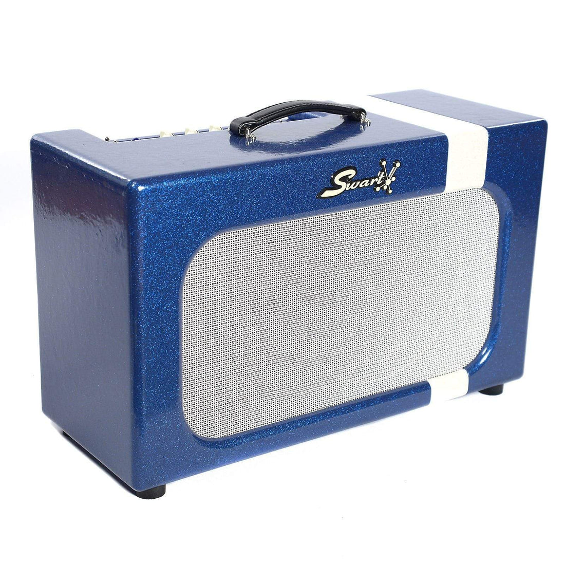 Swart MOD84 w/Celestion Gold Alnico Speaker & Blue Sparkle White Strip ...