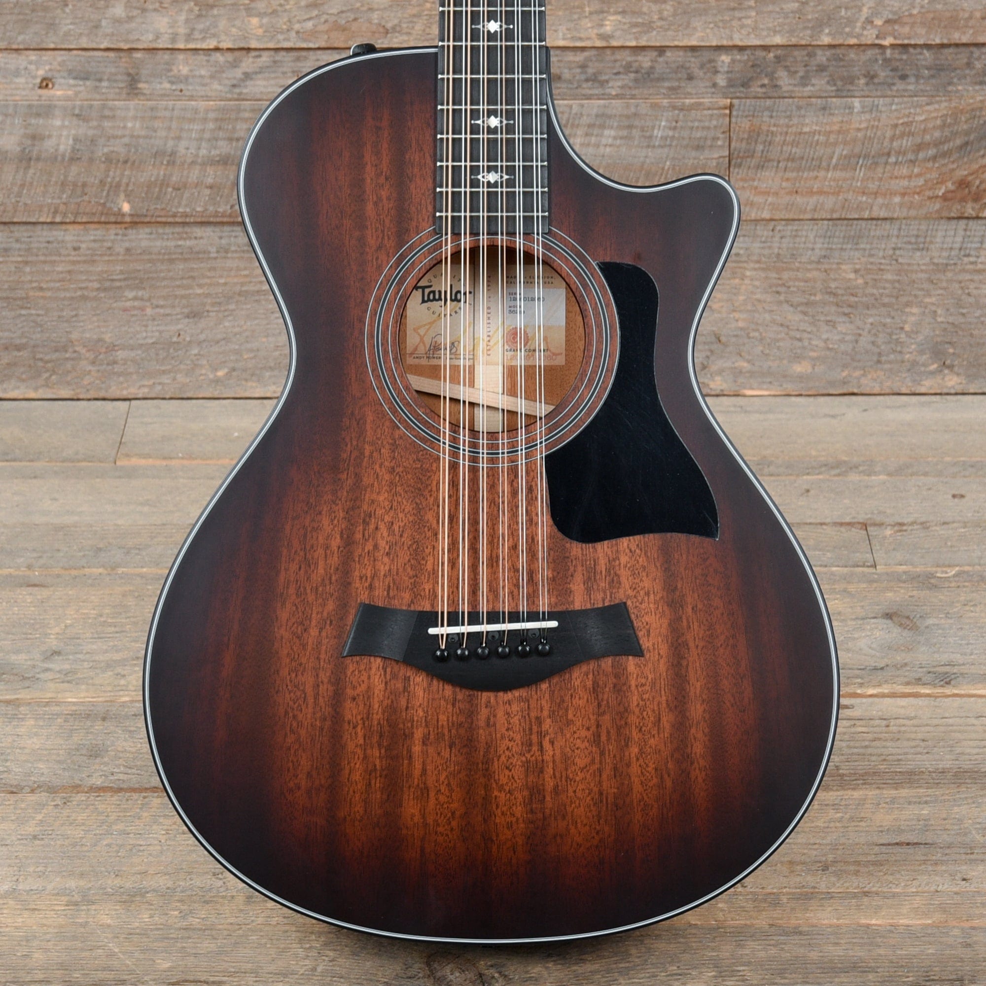 Taylor 362ce Grand Concert 12-String Mahogany Shaded Edgeburst ES2 ...