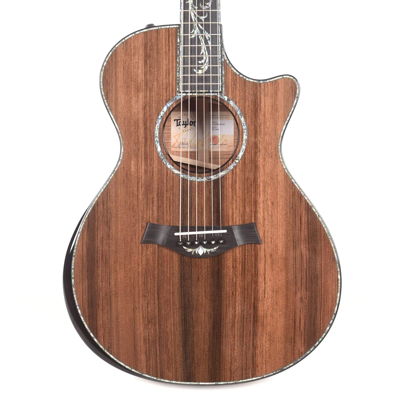 Taylor PS12ce Grand Concert Sinker/Figured Blackwood ES2 w/V-Class Bra ...