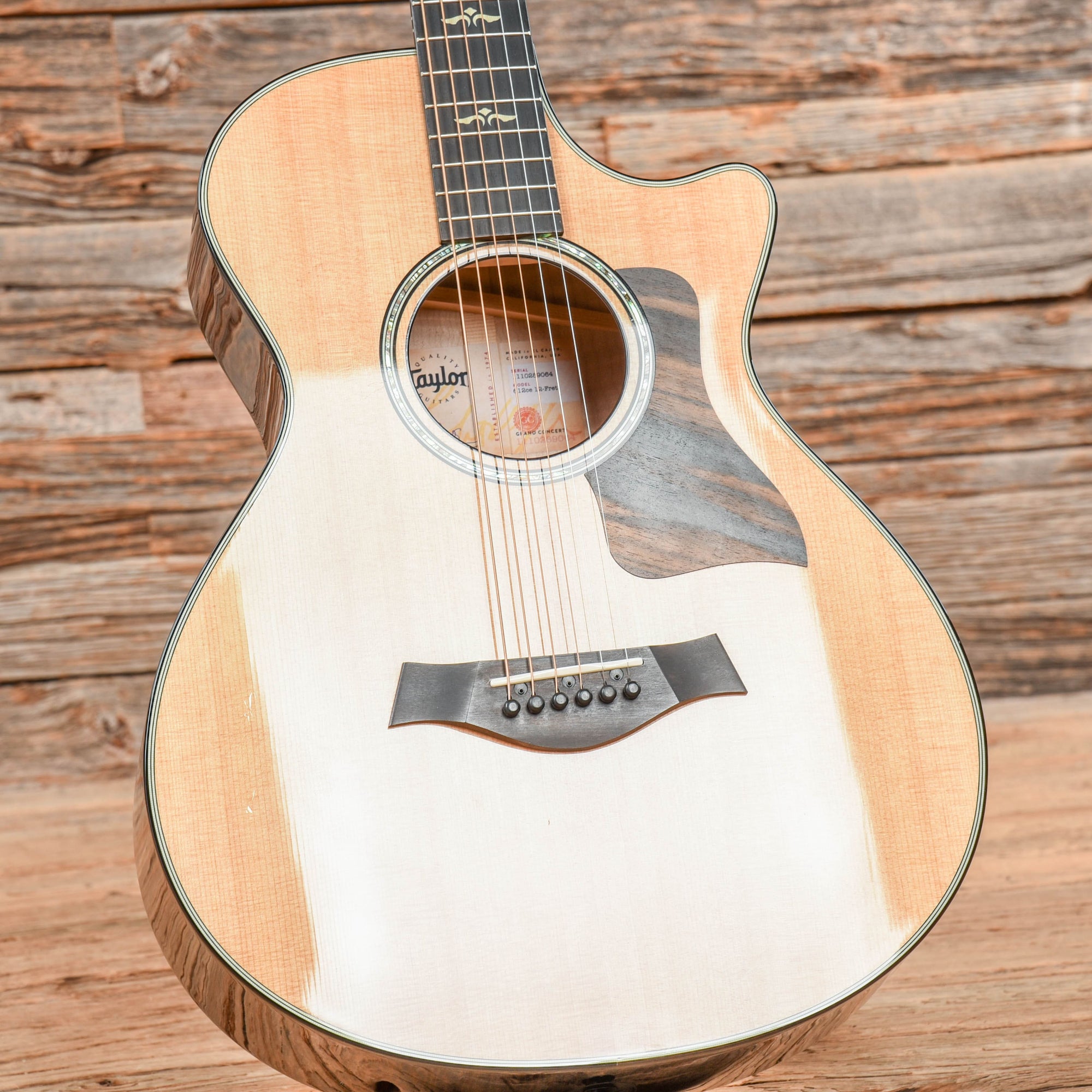 Taylor 612ce 12-Fret with V-Class Bracing Natural 2019 – Chicago Music ...