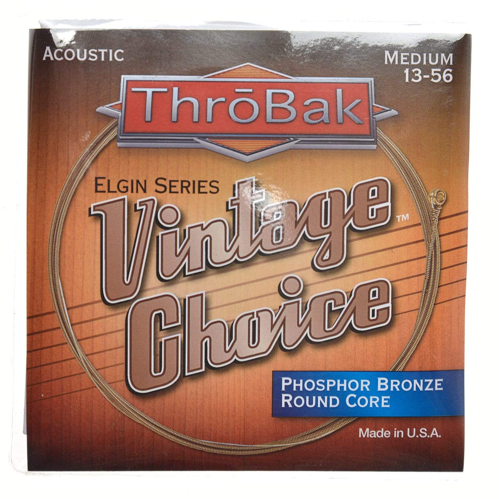 ThroBak Round Wound Phosphor Bronze Round Core Medium Acoustic String ...