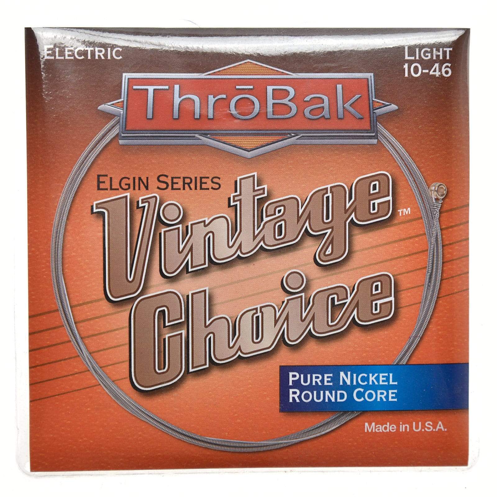 ThroBak Round Wound Pure Nickel Round Core Light Electric String Set ...
