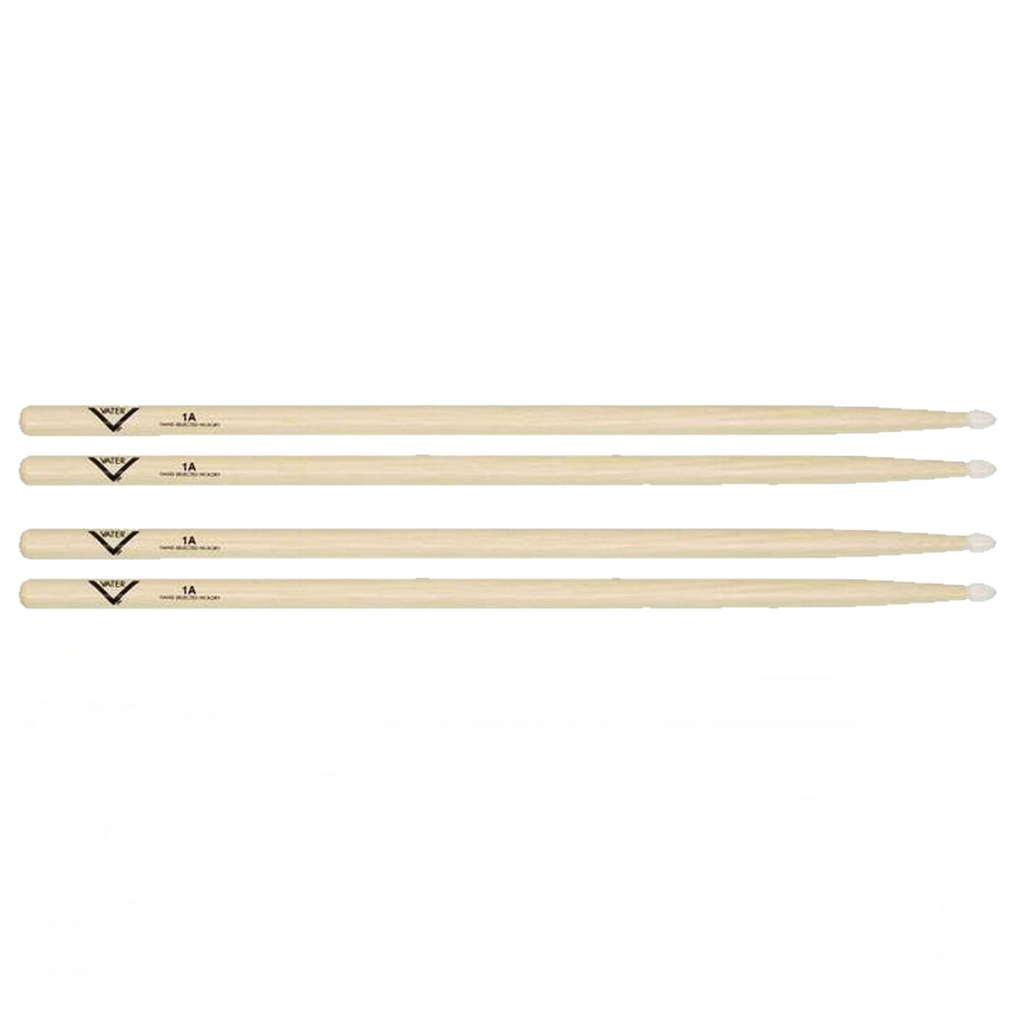 Vater Hickory 1A Nylon Tip Drum Sticks (2 Pair Bundle) – Chicago Music ...