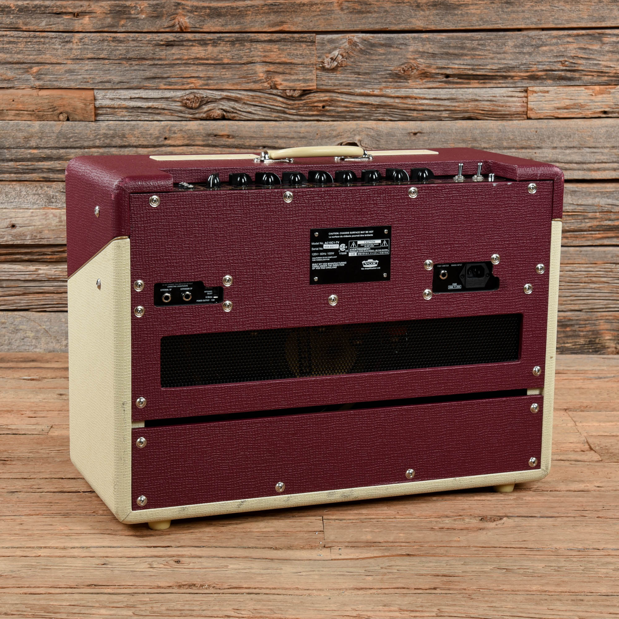 Vox AC15C1-TV Limited Edition 2-Channel 15-Watt 1x12" Guitar Combo Amp ...