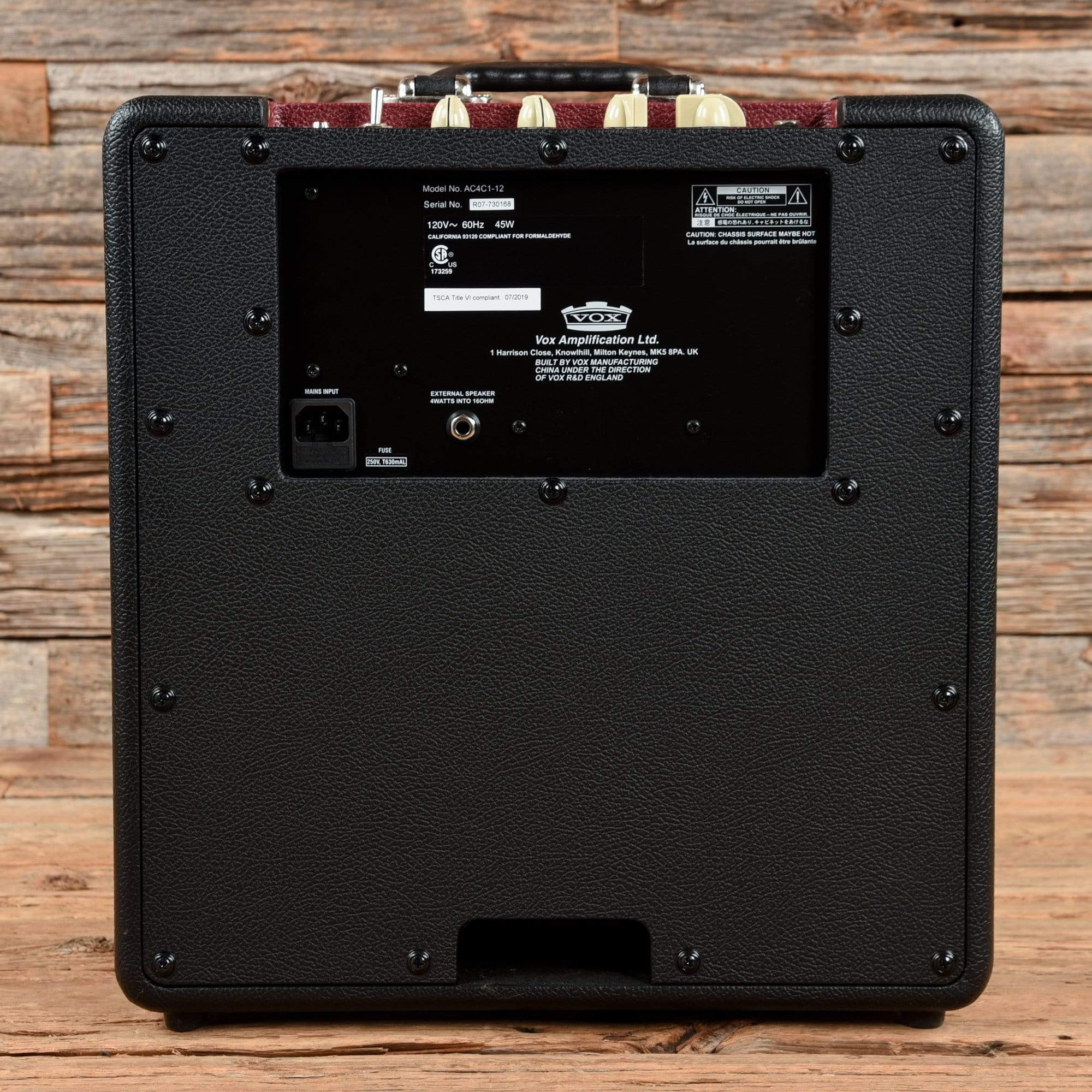 Vox AC4C1-12 Limited Edition 4-Watt 1x12" Guitar Combo – Chicago Music ...