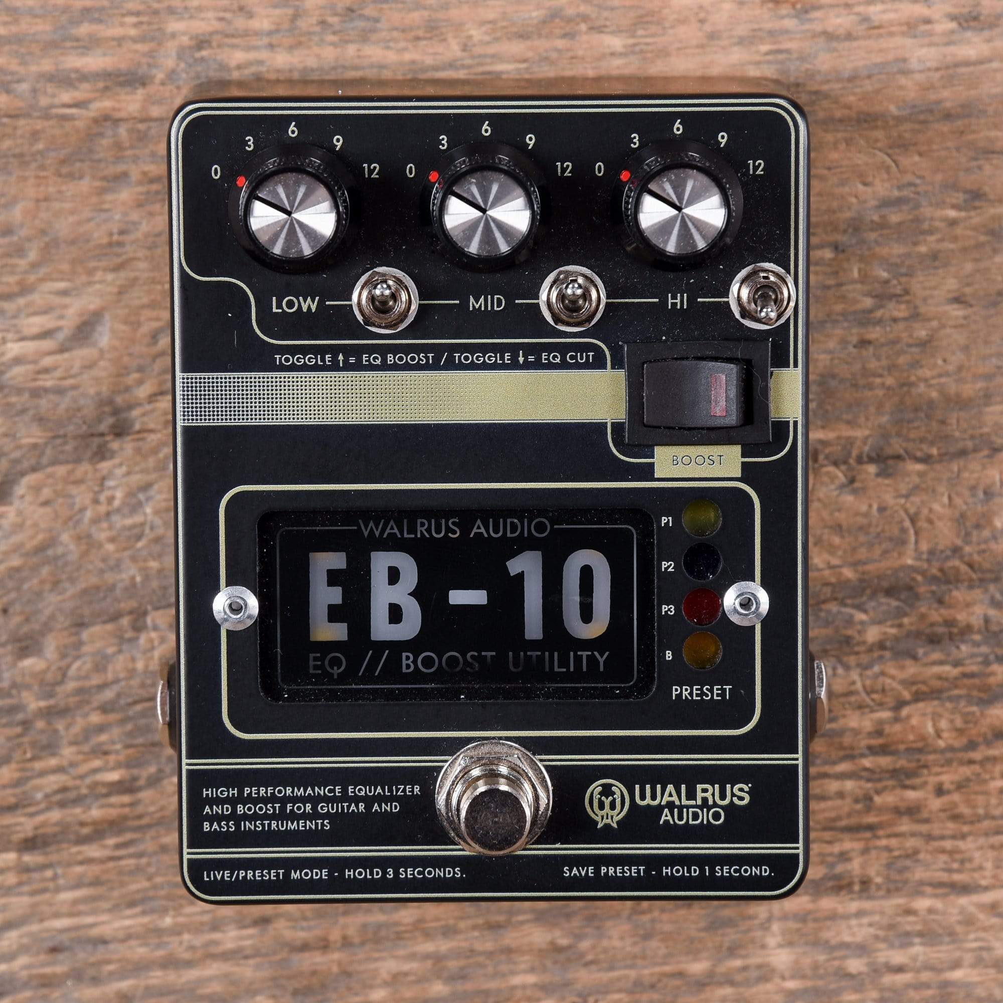 Walrus Audio EB-10 Preamp/EQ/Boost Black – Chicago Music Exchange