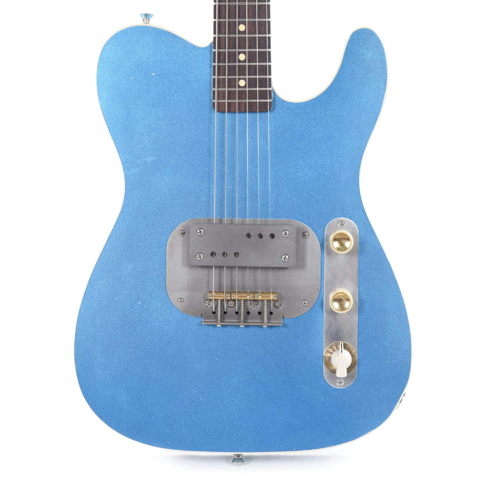 Waterslide E-Style Coodercaster Aged Lake Placid Blue Nitro w/Mojo Lap ...
