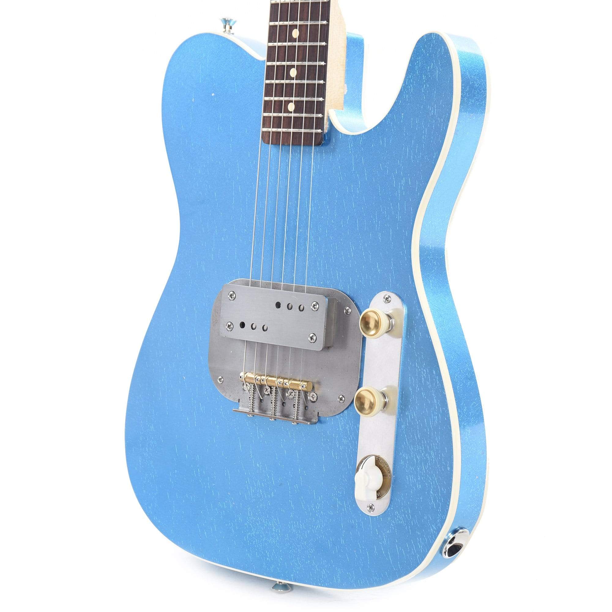 Waterslide E-Style Coodercaster Aged Lake Placid Blue Nitro w/Mojo Lap ...