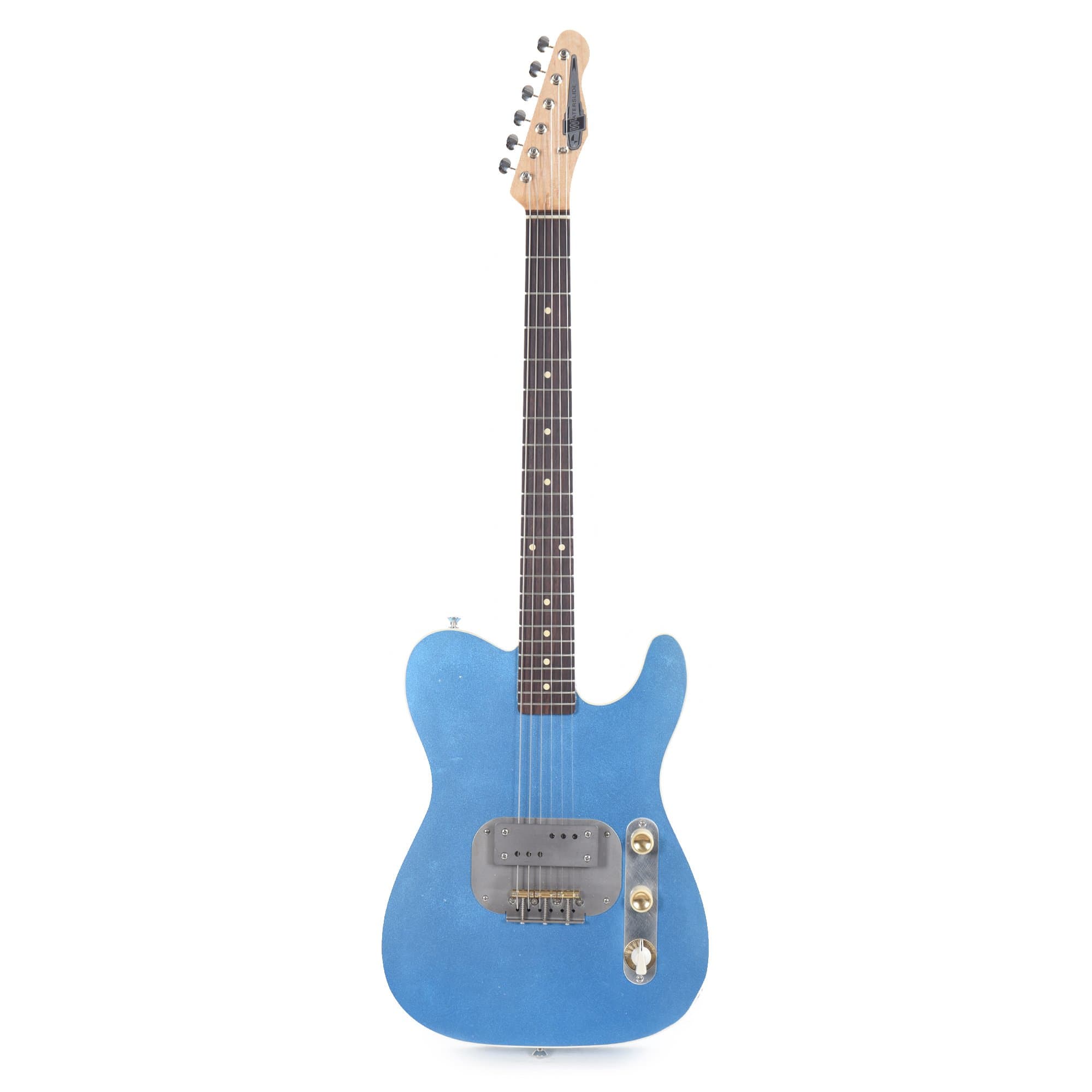 Waterslide E-Style Coodercaster Aged Lake Placid Blue Nitro w/Mojo Lap ...