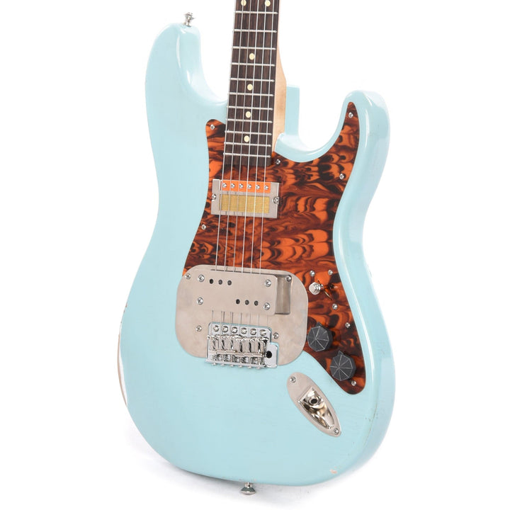Waterslide S-Style Coodercaster Aged Daphne Blue Nitro Finish – Chicago ...