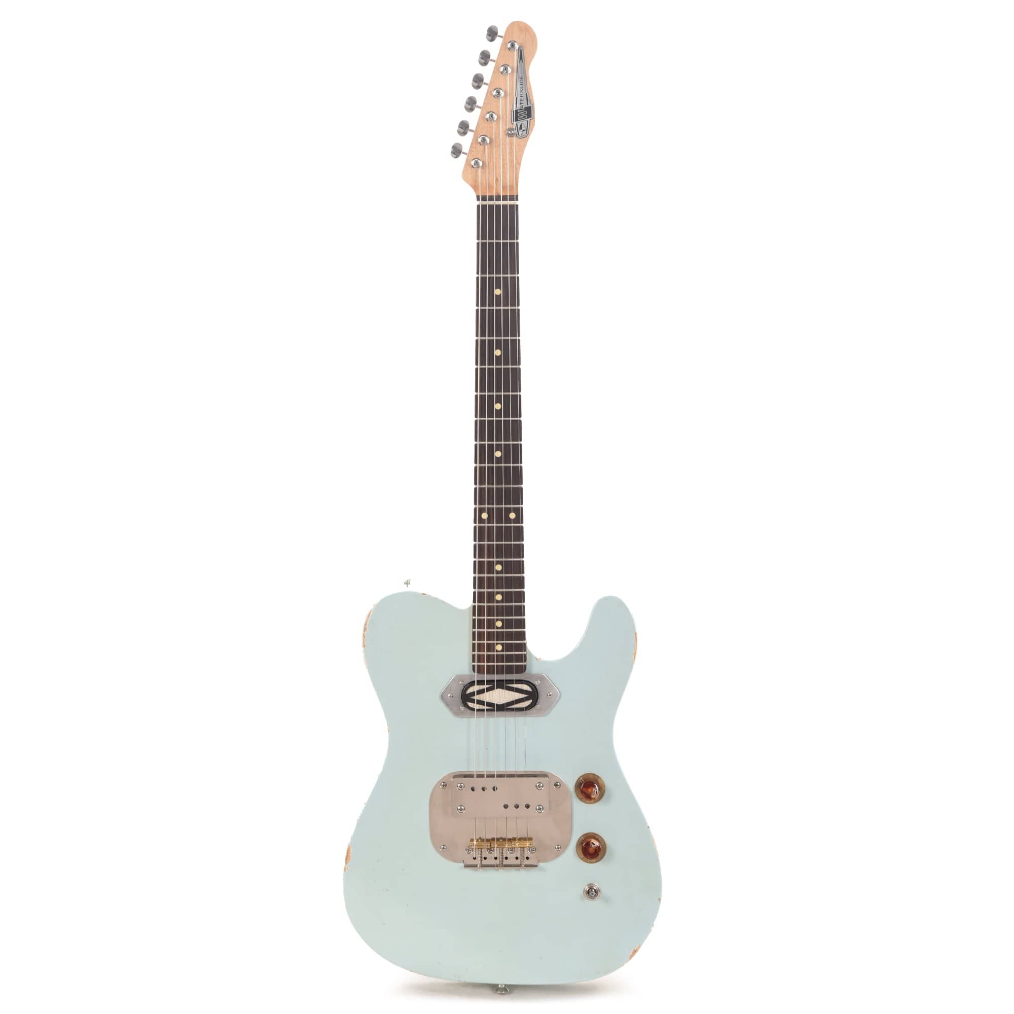 Waterslide T-Style Coodercaster w/Body Contours Aged Sonic Blue Nitro ...