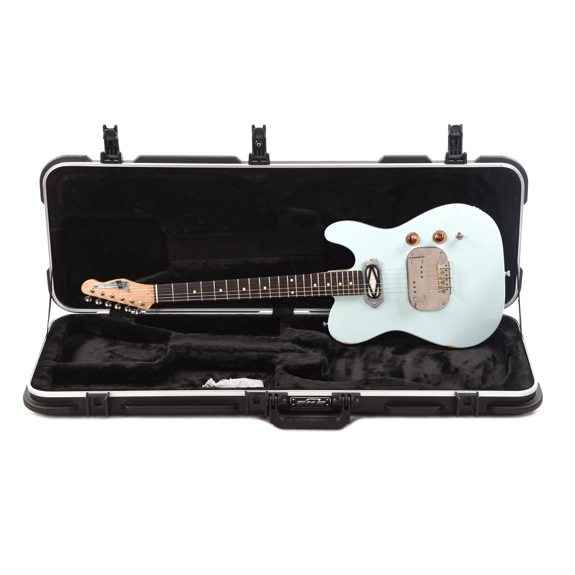 Waterslide T-Style Coodercaster w/Body Contours Aged Sonic Blue Nitro ...
