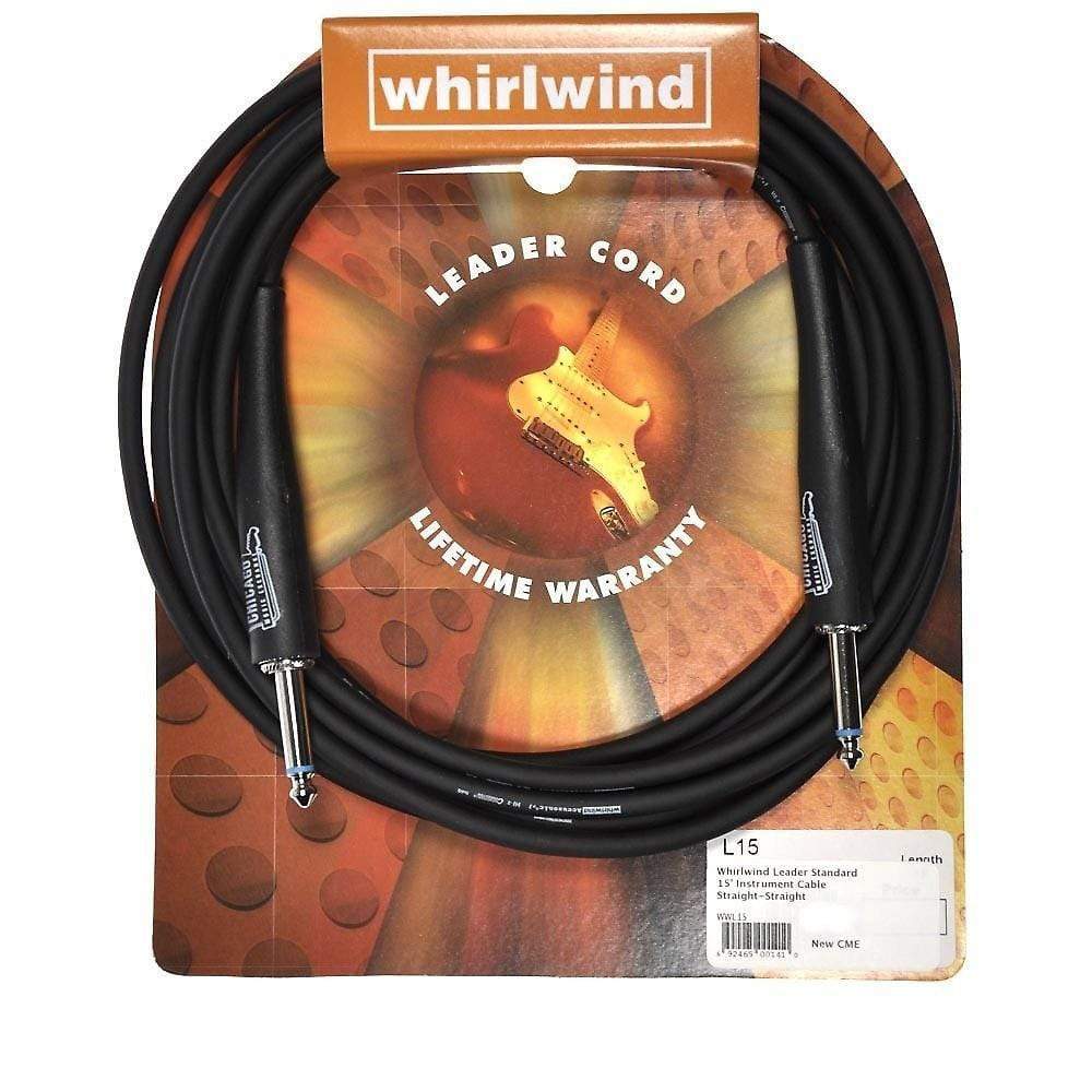 Whirlwind Leader Standard 15' Instrument Cable Straight/Straight ...