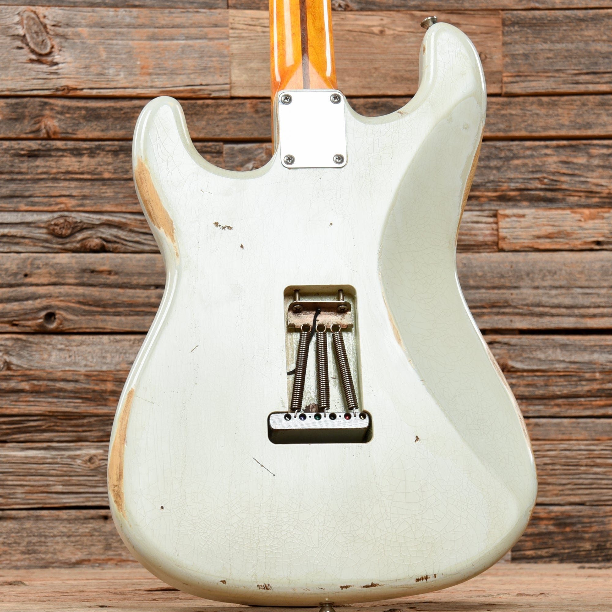 Whitfill Relic'd "S" Style Olympic White 2015 – Chicago Music Exchange