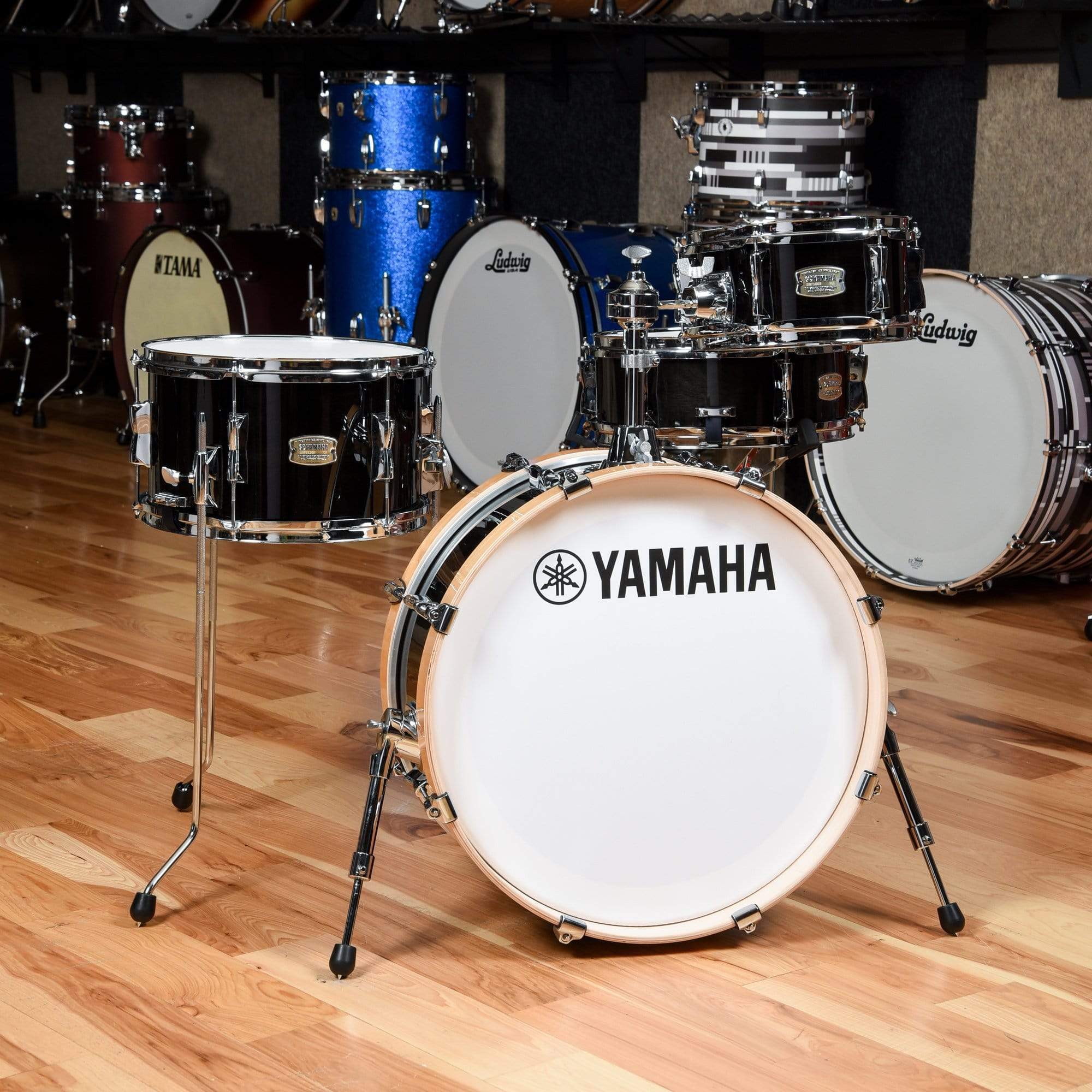 Black Yamaha Drum Set